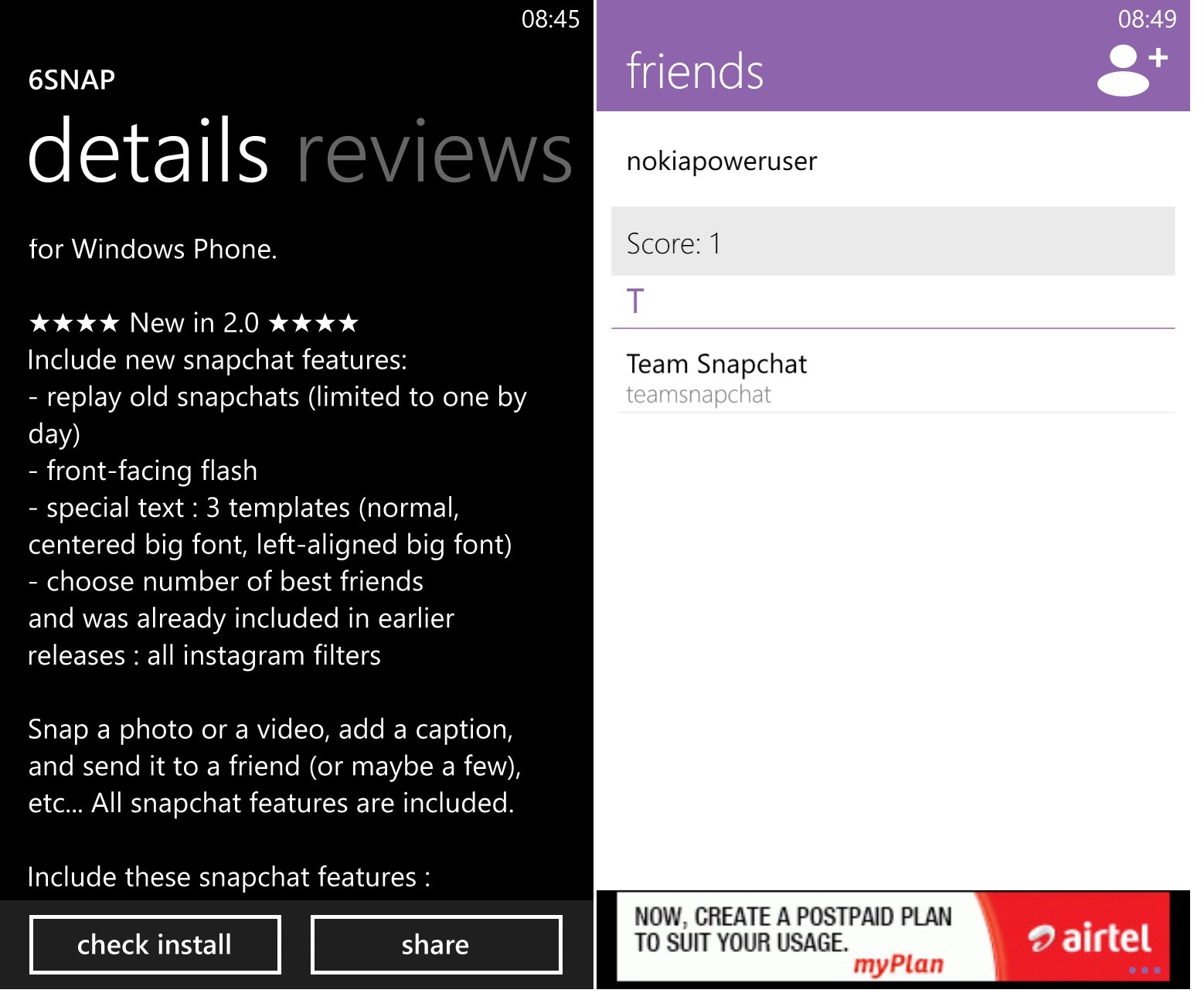 6snap updated with new Snapchat features.