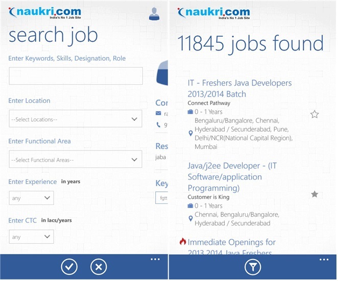 India's largest Job portal Naukri brings its app to Windows Phone ...