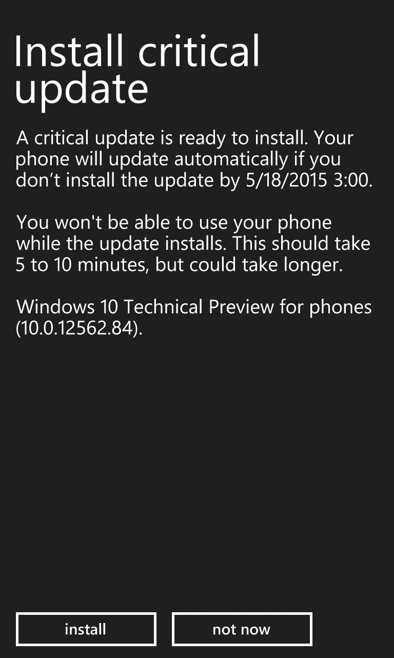 Windows 10 Mobile Build 10080 screenshots gallery & Installation experience