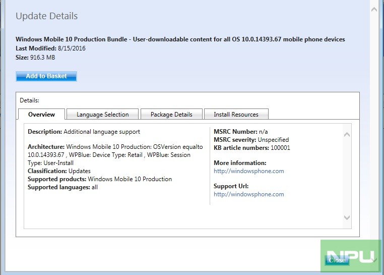 Windows 10 Mobile Anniversary update: Build 14393.67 (10.0.14393.67)